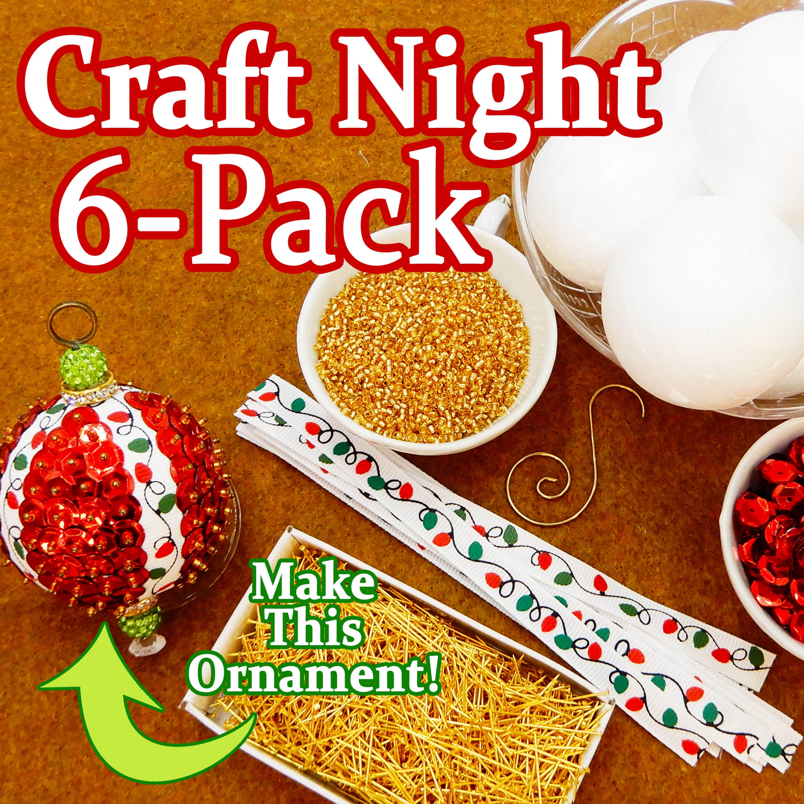 Sequin ball ornament craft kit store